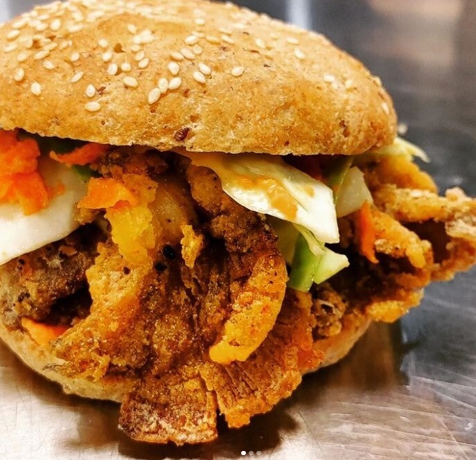 Caribbean-Style Oyster Mushroom Sandwich | Wild Rise Bakery